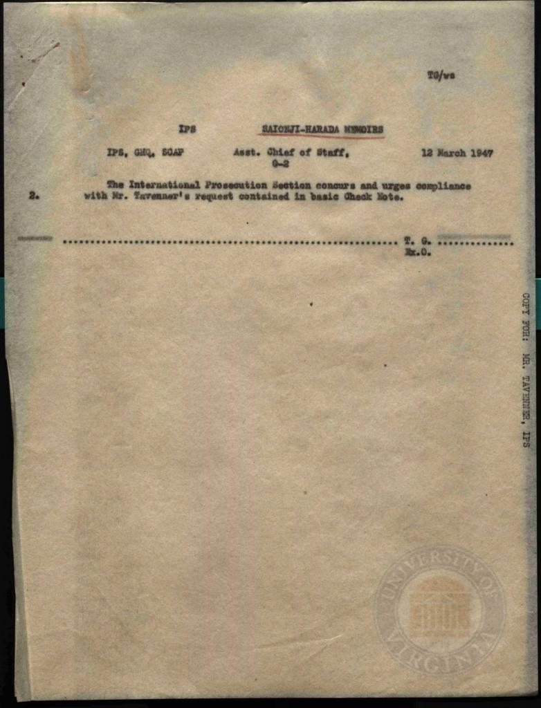 SAIONJI-HARADA Memoirs | The International Military Tribunal for the ... SAIONJI-HARADA Memoirs | The International Military Tribunal for the ...