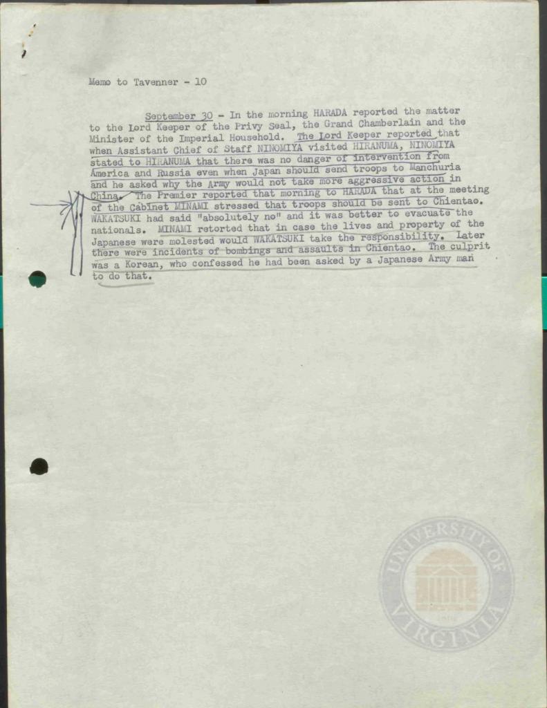 SAIONJI-HARADA Memoirs re Manchurian Aggression (I) | The International ... SAIONJI-HARADA Memoirs re Manchurian Aggression (I) | The International ...